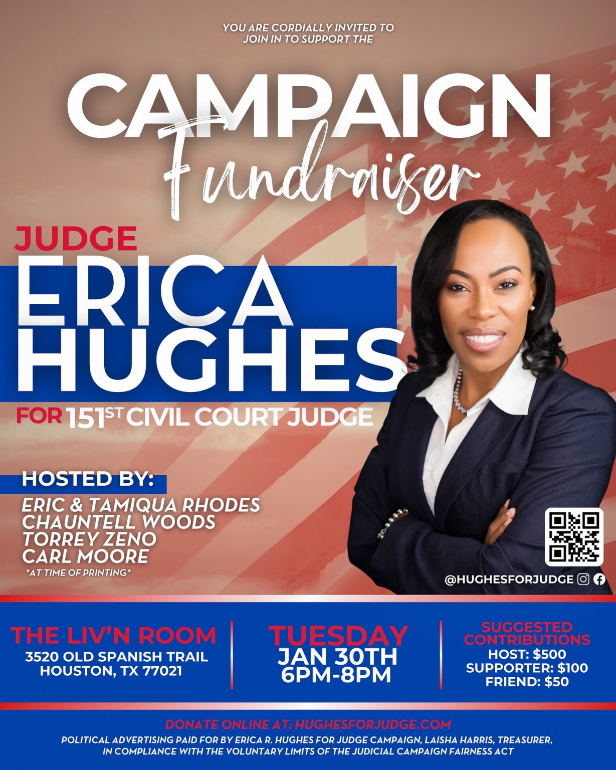 Campaign Fundraiser – Erica Hughes For Judge